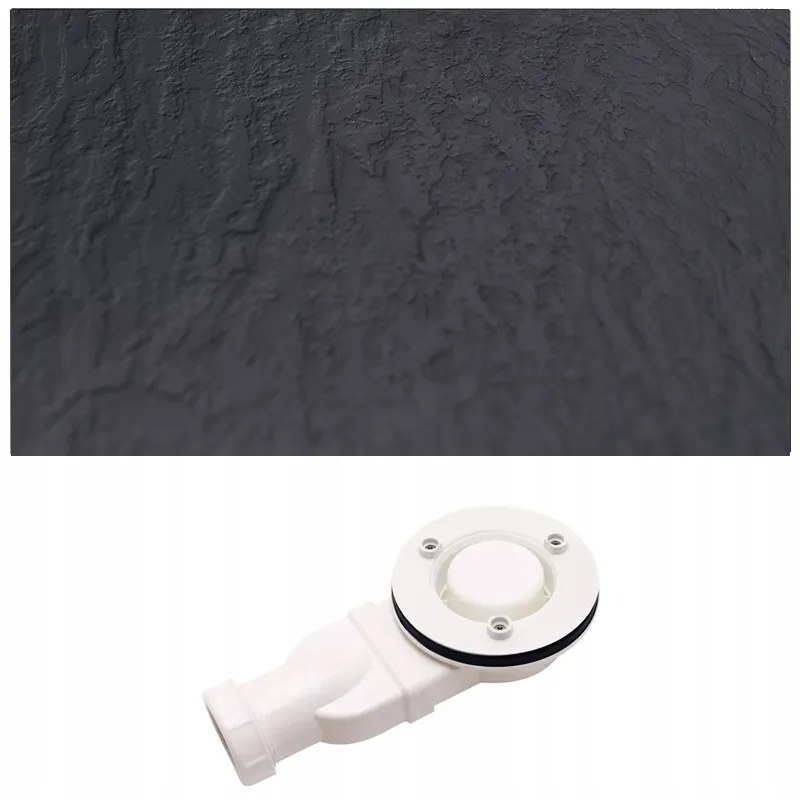 BPS-koupelny Čtvercová akrylátová sprchová vanička HYD-SSV-JUKO 90x90 černá