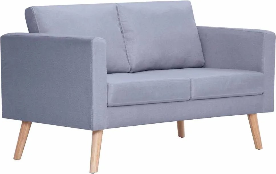 Sedací souprava dvojsedák a trojsedák textil světle šedá 272193