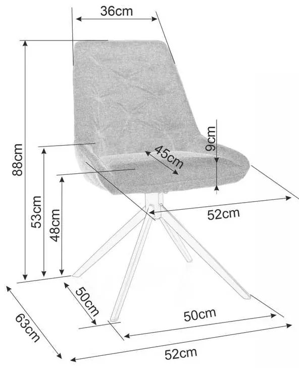 Jídelní židle Trevina, růžová