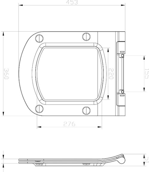 Ravak X01673 - Záchodové prkénko SoftClose CLASSIC SLIM bílá