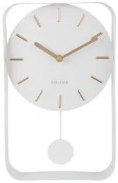 Designové kyvadlové nástěnné hodiny Karlsson KA5796WH 33cm