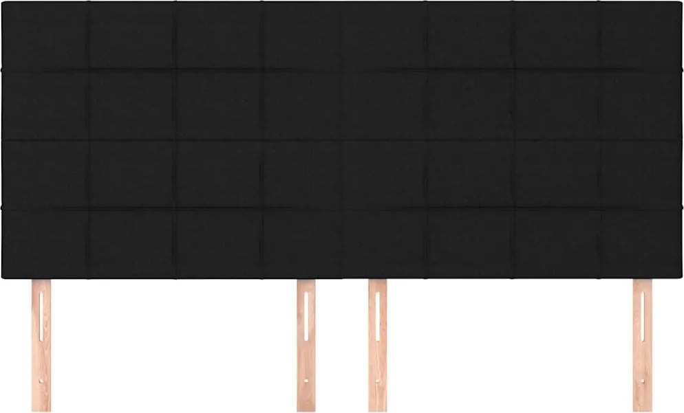 Čelo postele černé 180x5x118/128 cm látkové 3116348