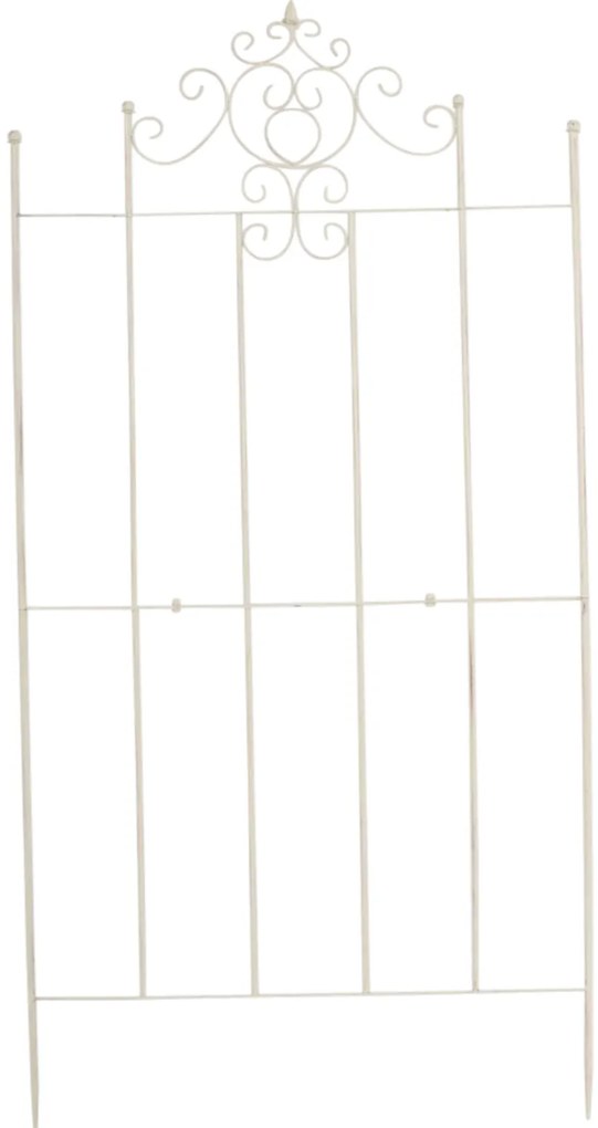 2x Mřížka na popínavé rostliny Paula - 180 x 85,5 cm - Krémová antik