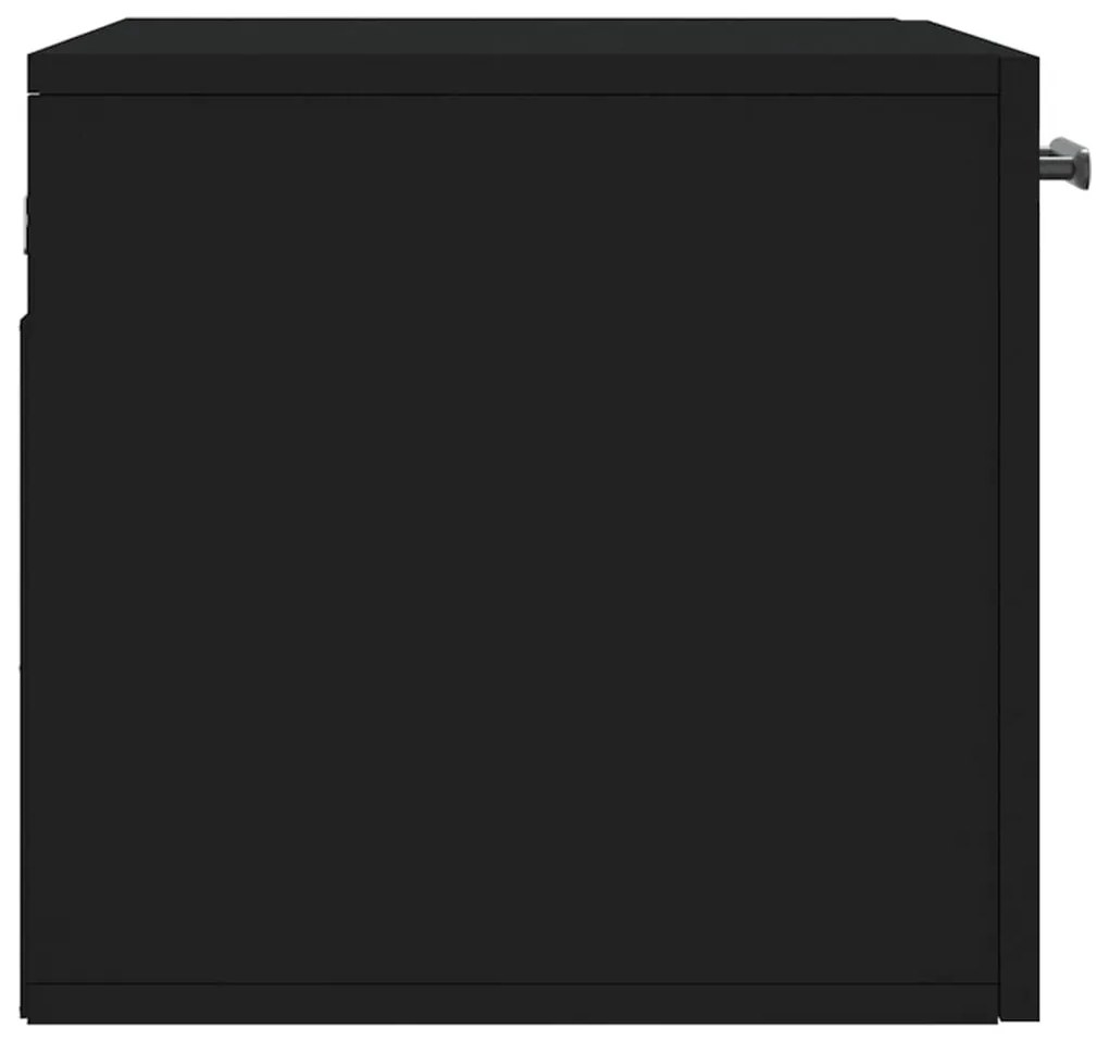 Nástěnná skříňka černá 60 x 36,5 x 35 cm kompozitní dřevo