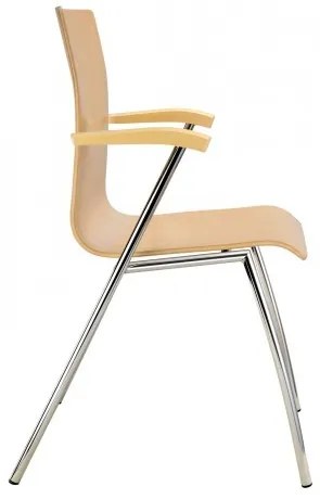 Konferenční dřevěná židle EMPIRE 72 - s područkami - nosnost 130 kg - 3D4910
