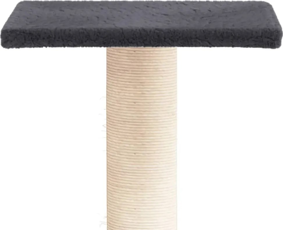 Škrabadlo pro kočky s plošinou tmavě šedé 38 cm 171737