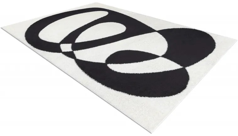 Dywany Łuszczów, Kusový koberec Mode 8531 abstract cream/black, 140x190, bílá, černobílá, kancelář