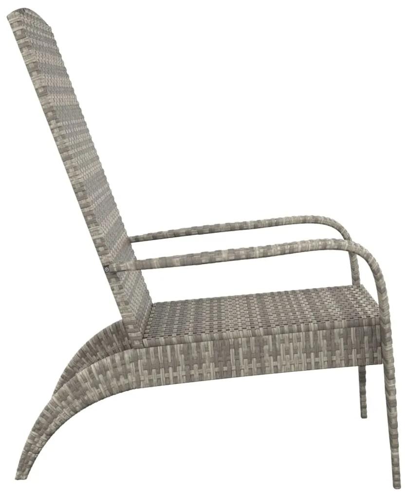 Zahradní židle Adirondack šedá polyratan - Default Title