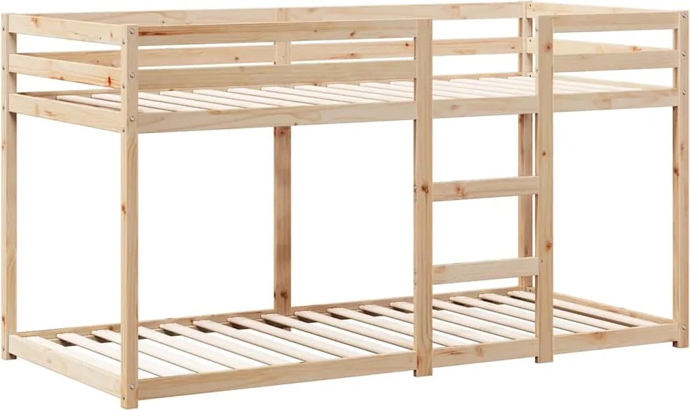 Patrová postel bez matrace 90 x 200 cm masivní borové dřevo 3282039