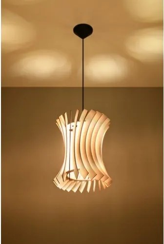 Lustr SOLLUX Oriana E27 1x60W bez zdroje SL.0642 přírodní dřevo