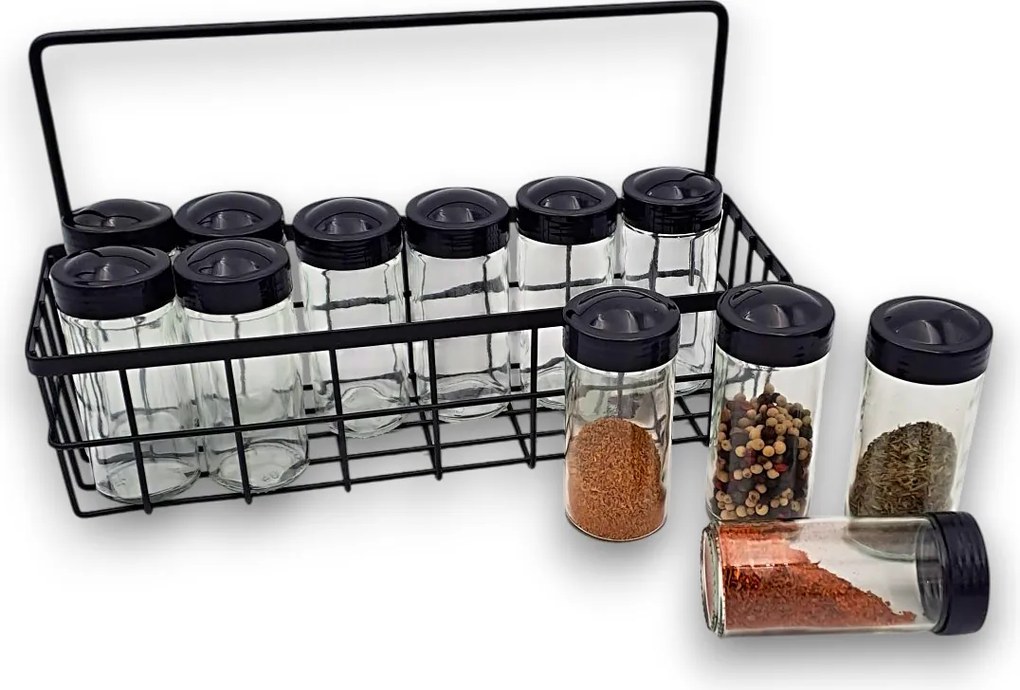 Orion Sada 12ks kořenek BLACK 80ml v černém kovovém košíku RADKA + 2 háčky