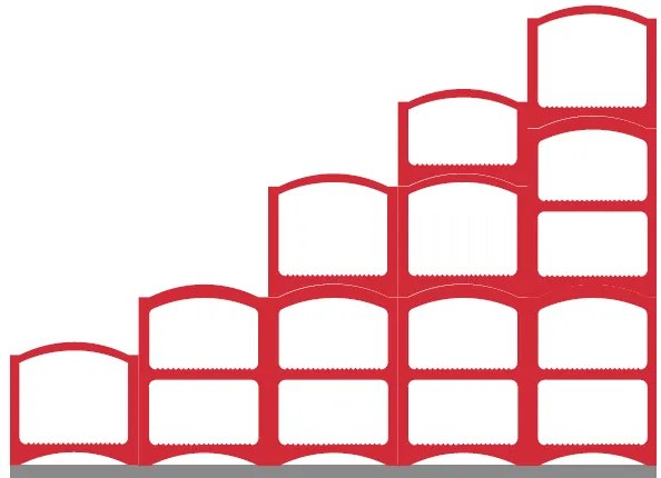 Sestava Bloc Cellier Steps červená