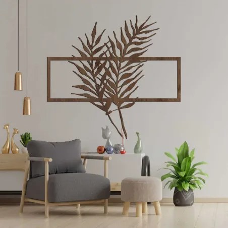Dřevěná dekorace Tropické listy - Moderní botanický design | SENTOP HDF0303