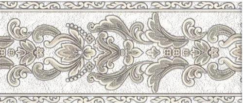 Vliesové bordury ornamenty hnědé s třpytkami rozměr 5 m x 12,5 cm