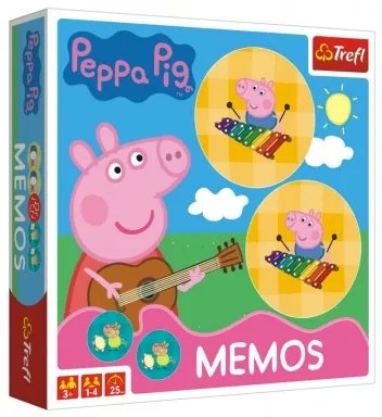 Pexeso papírové Prasátko Peppa/Peppa Pig společenská hra 36 kusů v krabici 20x20x5cm