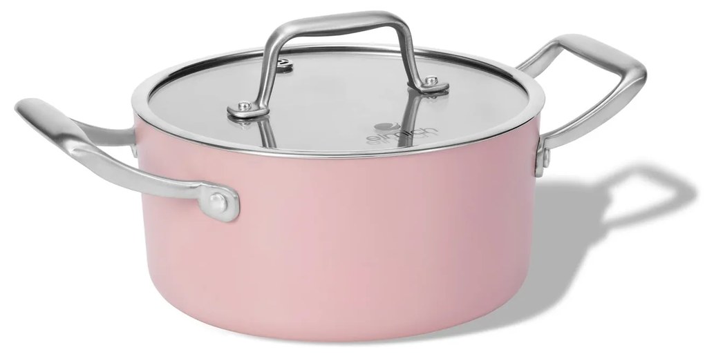 Elmich Nepřilnavý keramický hrnec Vital Ø 18 cm (2L) - růžová