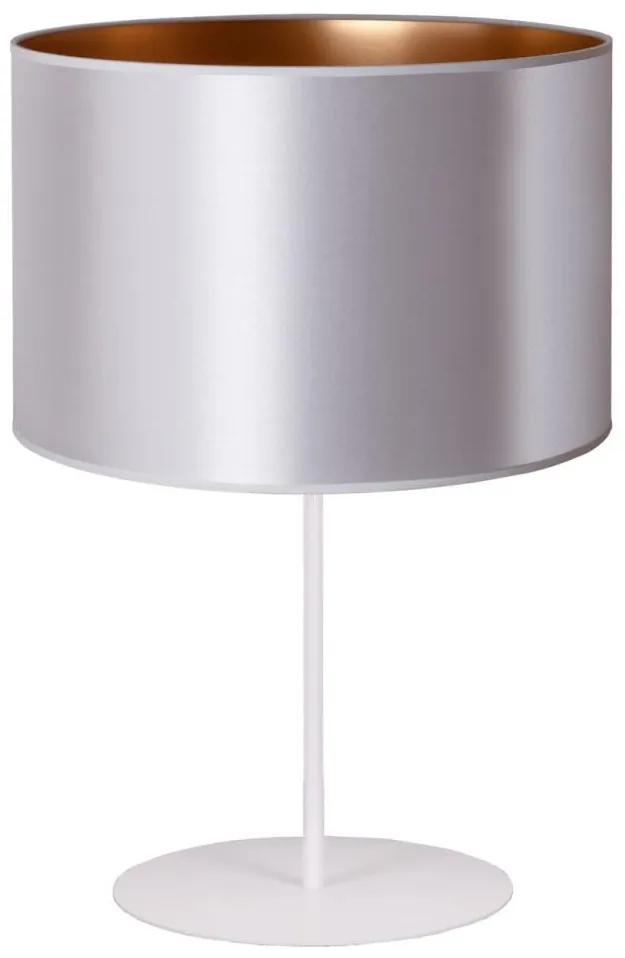 Duolla Duolla - Stolní lampa CANNES 1xE14/15W/230V 20 cm stříbrná/měděná/bílá DU602969
