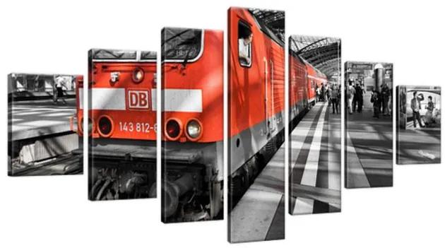 Tištěný obraz Červená lokomotiva 210x100cm 393A_7A