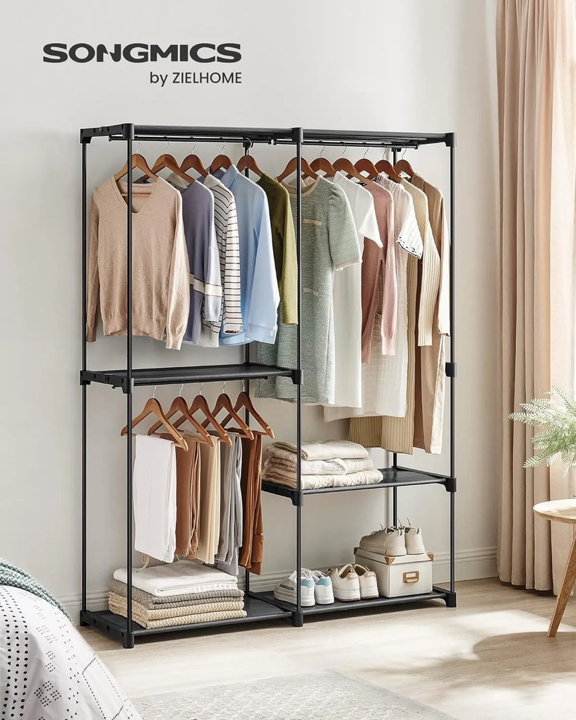 Otevřená šatní skříň Garment černá
