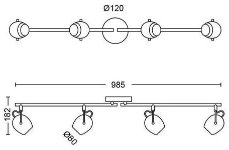 Philips 50614/30/P0 - LED Bodové svítidlo RIVANO 4xLED/4,3W/230V