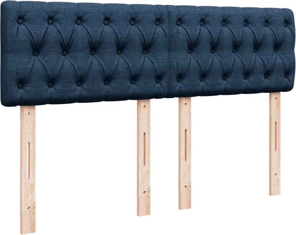 Box spring postel s matrací modrá 140x200 cm textil 3288224