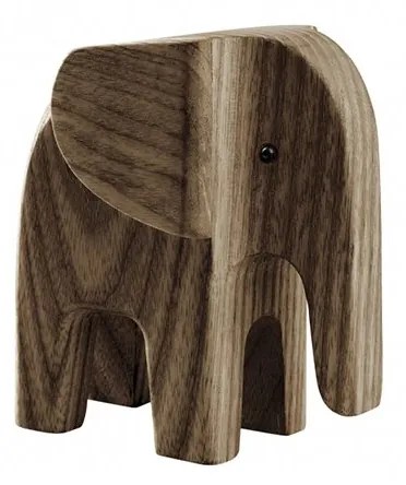 Dřevěný slon Baby Elephant Smoke Stained Ash Novoform