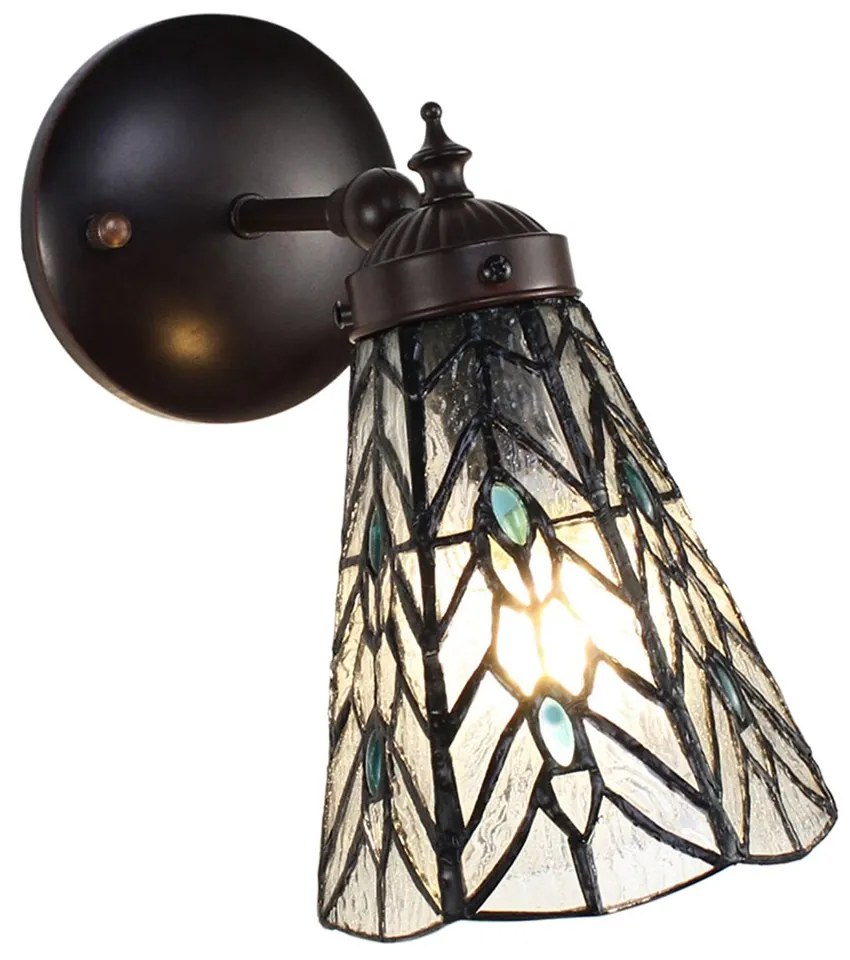 Nástěnná lampa Tiffany Venne grey - 17*12*23 cm E14/max 1*40W
