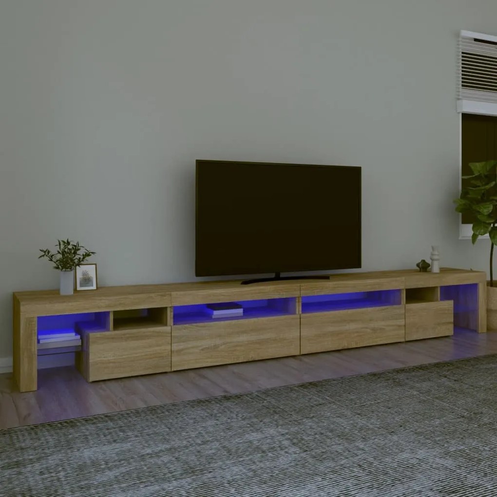 TV skříňka s LED osvětlením sonoma dub 290 x 36,5 x 40 cm 3152804