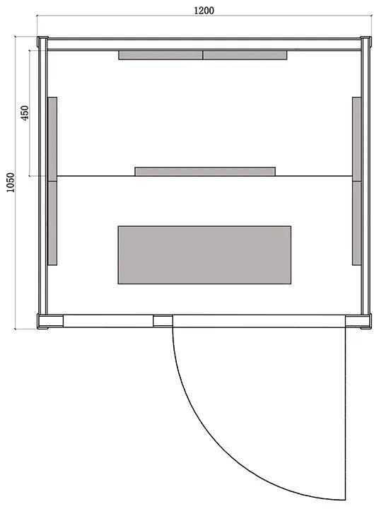 BPS-koupelny Infrasauna Relax  120x120, 2-3 osoby