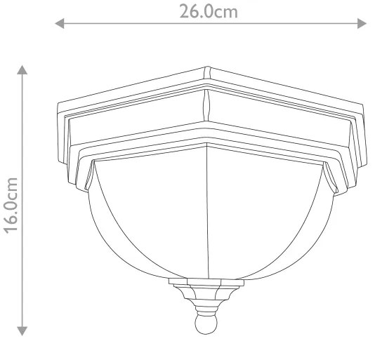 Elstead GZH-FF12 - Venkovní stropní svítidlo FAIRFORD 2xE27/40W/230V IP44