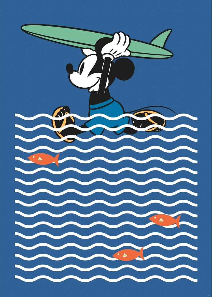 Komar Vliesová fototapeta Mickey gone Surfin', 200 x 280 cm