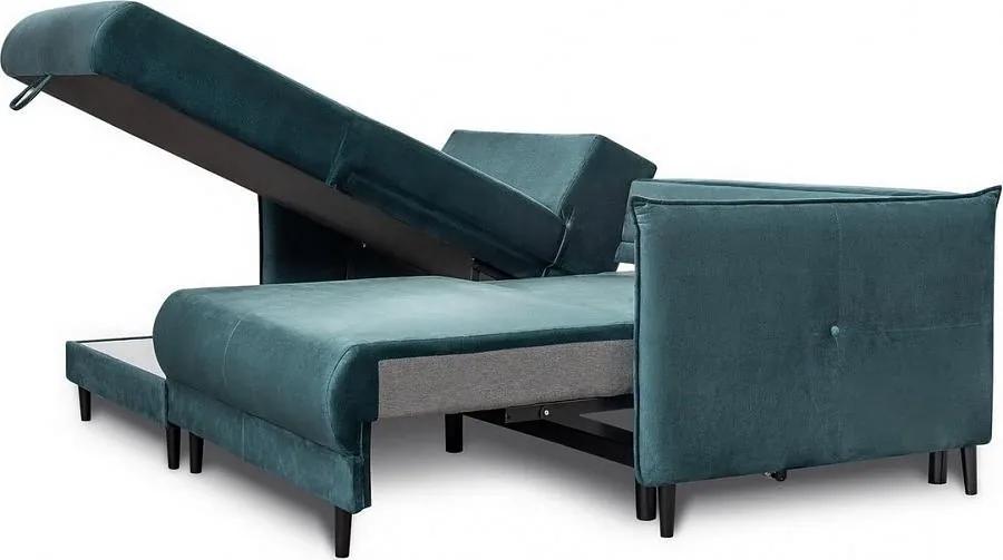 Casarredo - Komfort nábytek Rohová sedací souprava LASTRONI rozkládací s úložným prostorem, levá, látky A1 | potah: gemma 11,barva: N12 bílá