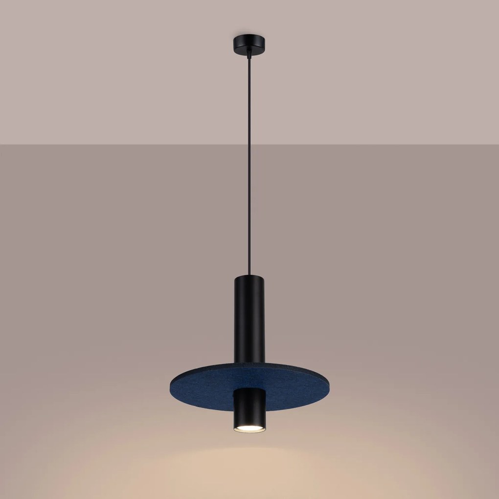 Sollux Lighting Závěsné svítidlo PELTA 1 černé/tmavě modré