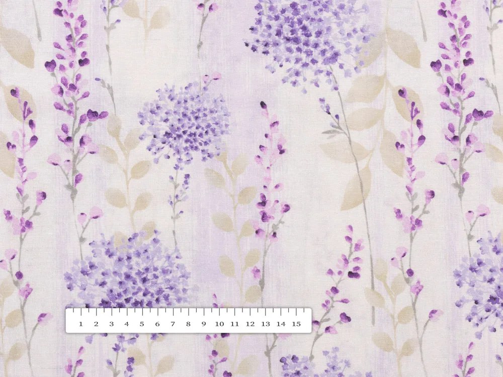 Biante Dekorační prostírání na stůl PML-069 Fialové květy na bílém 35x45 cm