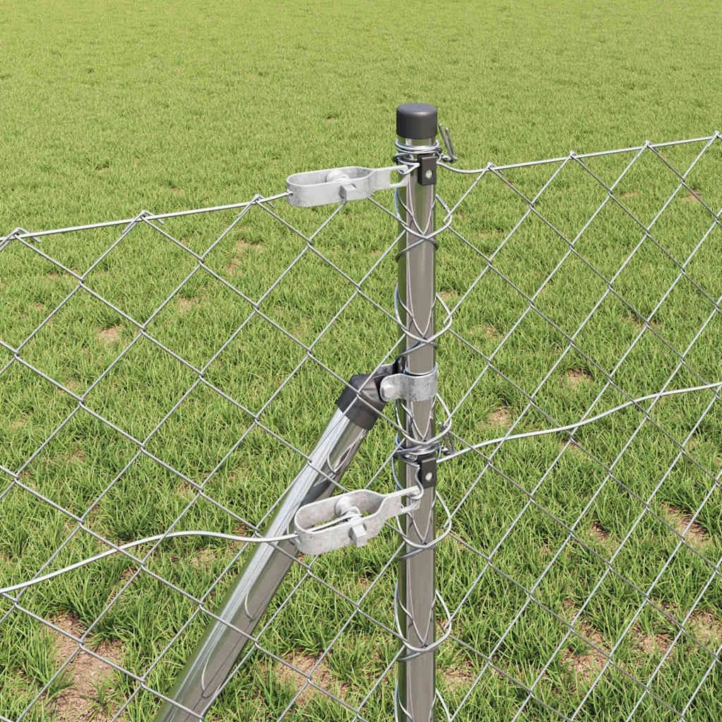 Oplocení na řetězcích se upevňuje na zem 10 x 0,4 m Stříbrná 3351130