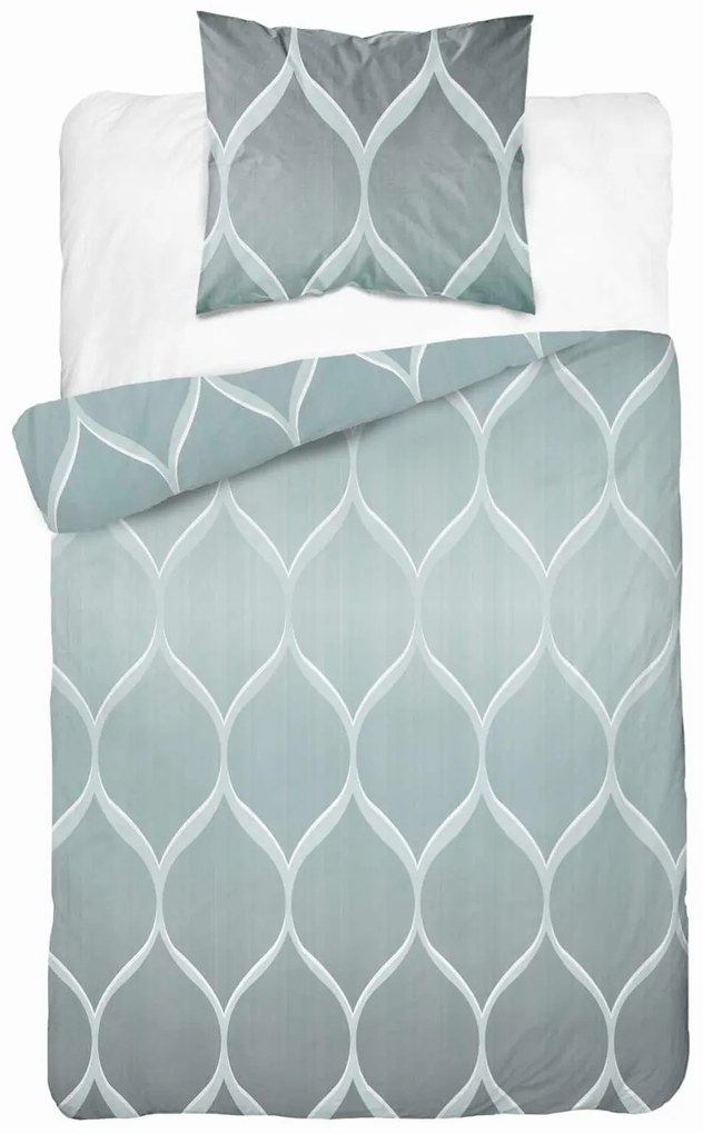 Detexpol Saténové povlečení 140x200 mint geometric 5221 A Home Satén 41