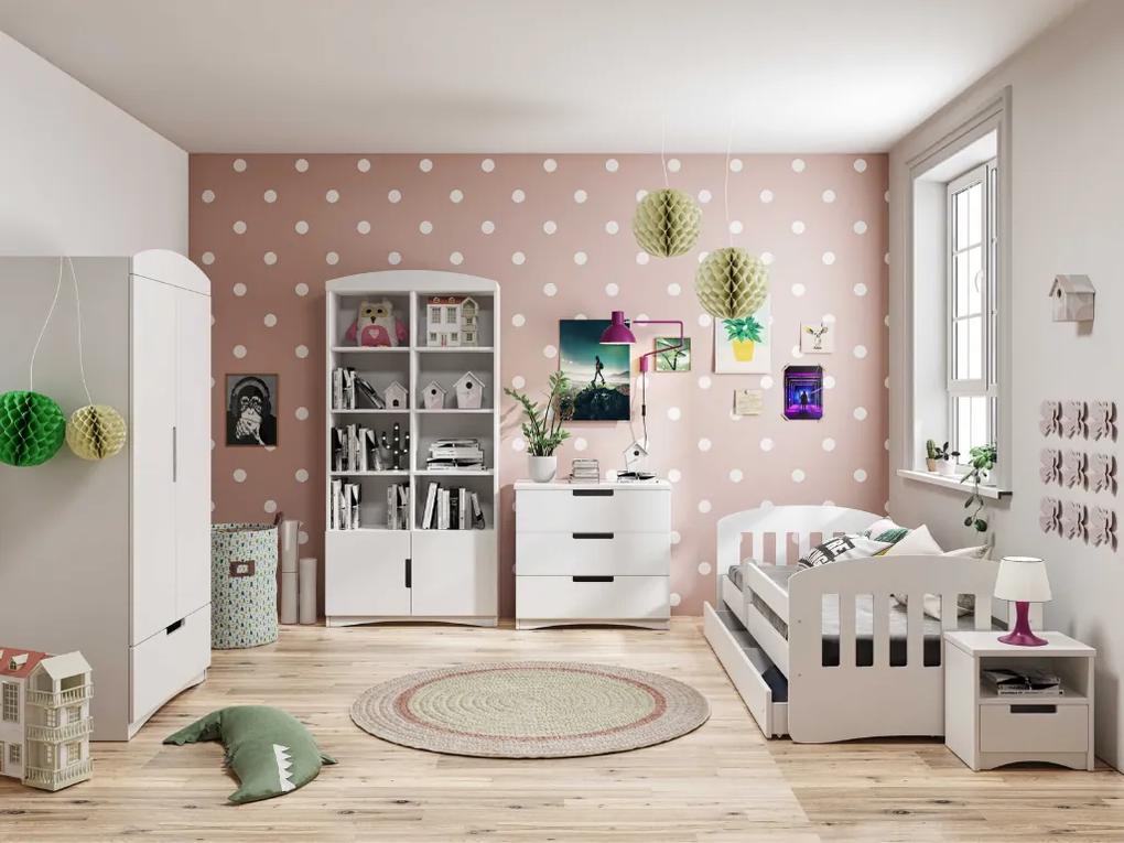 Benlemi Dětský pokoj CLASSIC v bílé barvě Zvolte rozměr: 80x160 cm, Zvolte matraci: Bez matrace, Zvolte šuplík: Bez šuplíku