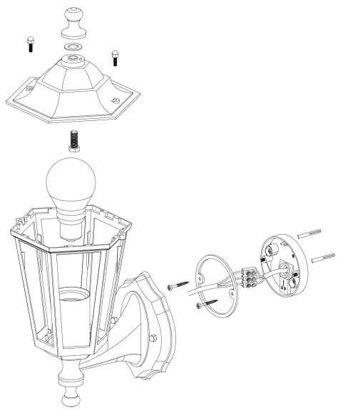 EGLO 22468 - Venkovní nástěnné svítidlo LATERNA 4 1xE27/60W černá