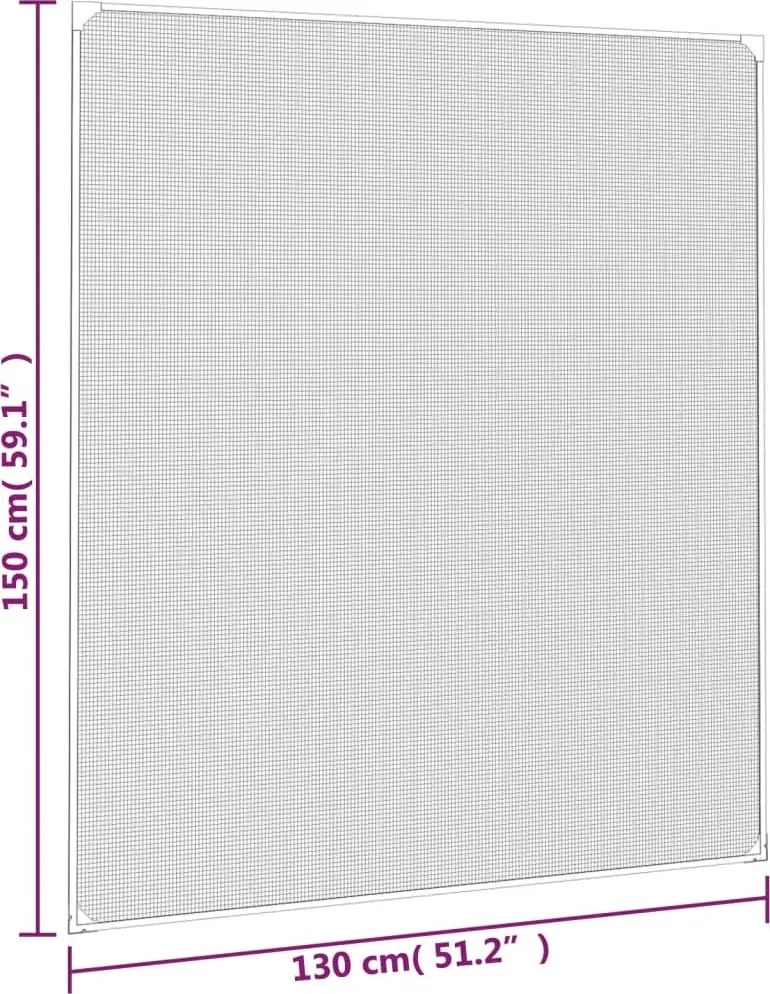 vidaXL Magnetická okenní síť proti hmyzu 130 x 150 cm [153855] Barva: antracitová