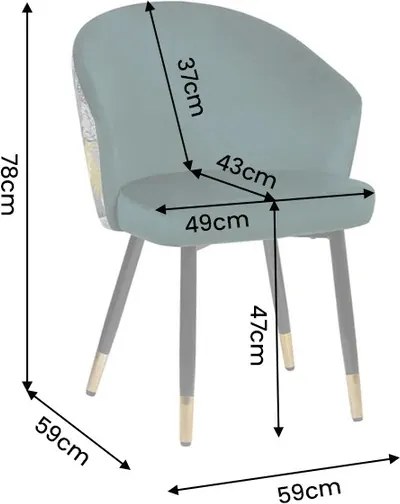Designová židle Scarlet CLASSIQUE zelený samet