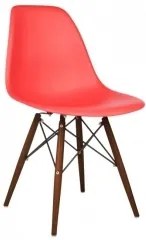 Židle DSW, červená (Tmavý buk)