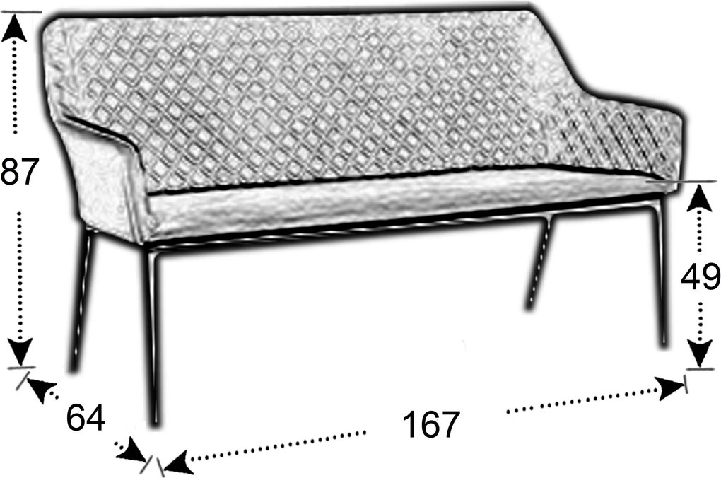 Doppler PARIS LIKA-TEX® zahradní lavice mocca