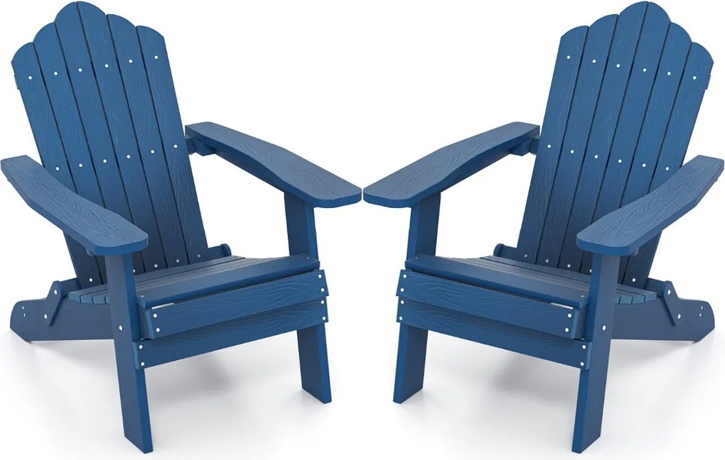 Costway Sada 2 židlí Adirondack skládací židle Adirondack odolná