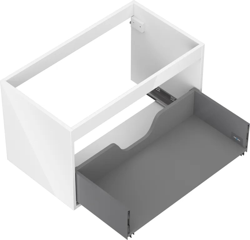 Mexen Box-A, závěsná skříňka 80 cm, 1 zásuvka, bílá lesklá, 91AX0-0800-470-1-00