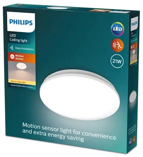 Philips - LED Stropní svítidlo se senzorem ACUNA LED/21W/230V 2700K