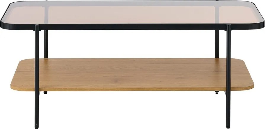 Konferenční stolek se skleněnou deskou v přírodní barvě 60x120 cm Hassel – Unique Furniture