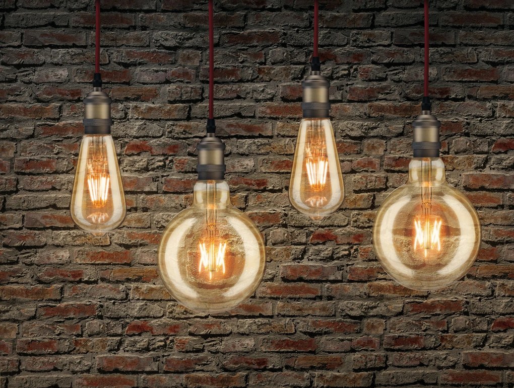 Paulmann 28403 LED vintage zlatá žárovka, 6,5W LED E27 1700K, výška 17,5cm