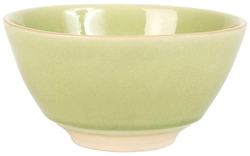 CÔTÉ TABLE Keramická miska Ingrid Vert 450 ml, zelená barva, keramika