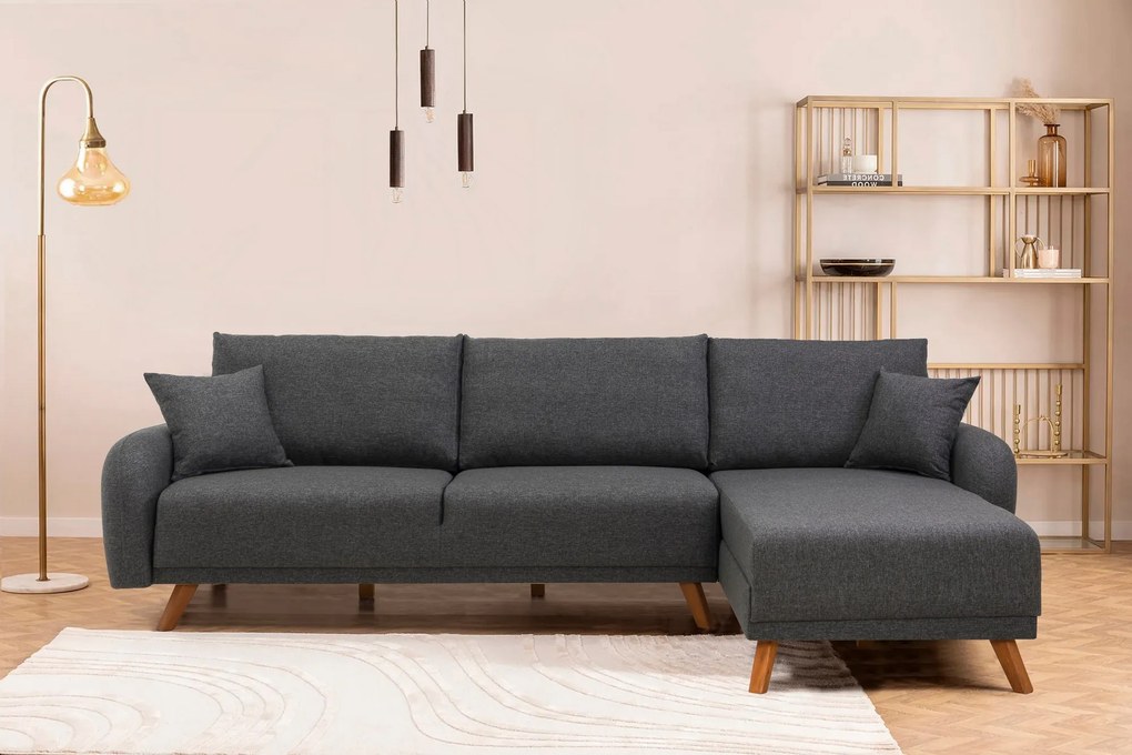 Hanah Home Rohová pohovka HERA antracitová 297 cm