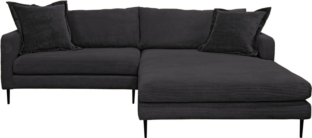 XXXLutz ROHOVÁ SEDAČKA, textil, černá P & B - Sedací soupravy - 002330003420